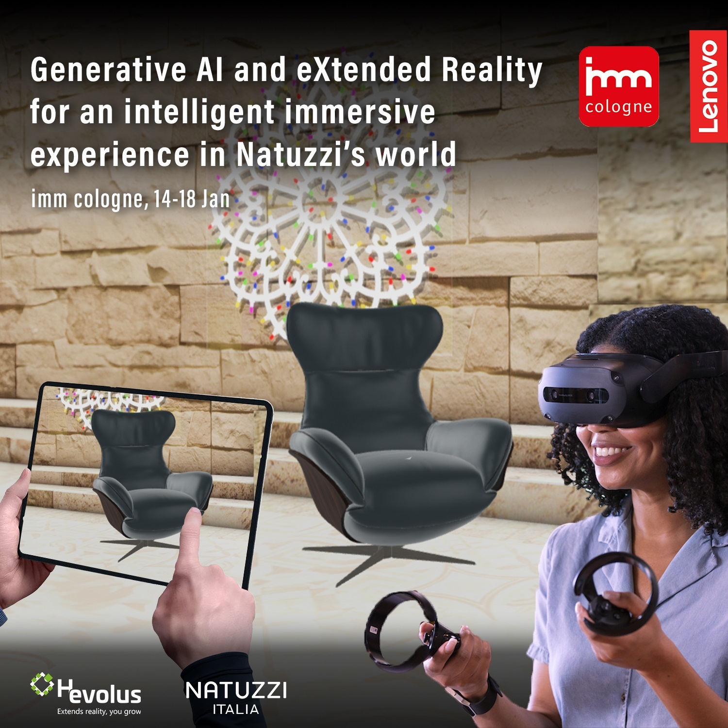 Hevolus supporta Natuzzi per portare nel futuro eventi e fiere - LineaEDP