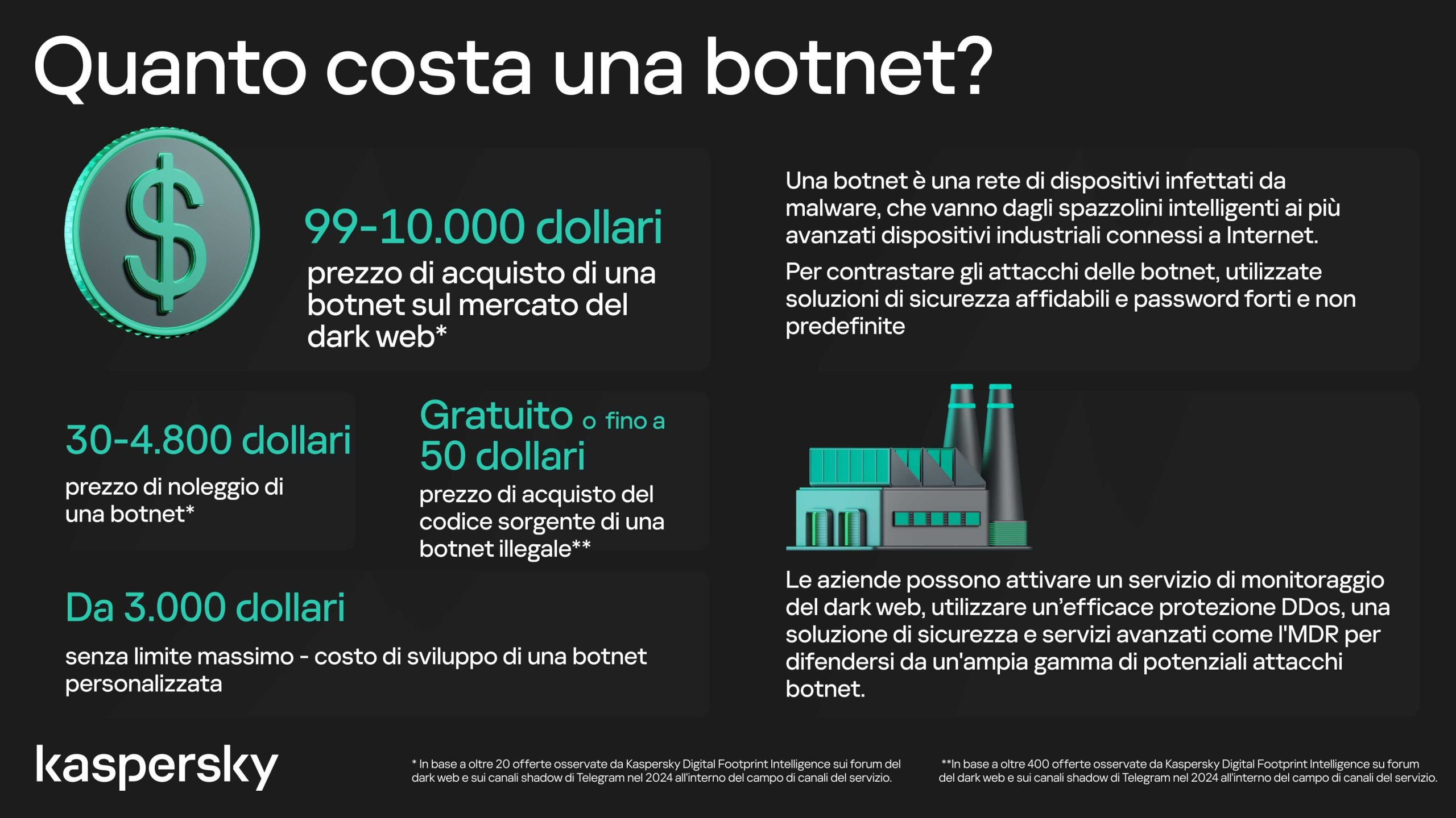 Botnet in vendita sul dark web dai 100 a 10mila dollari - LineaEDP